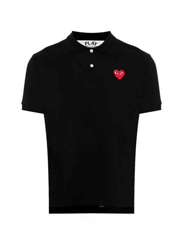Comme Des Garçons Play Heart-patch Polo Shirt
