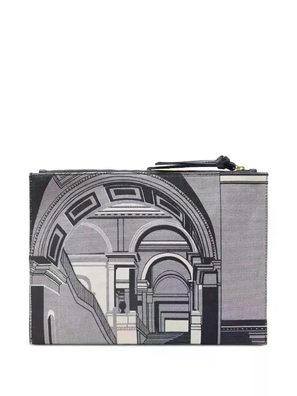 INOUI EDITIONS Architecture-print Pouch - Grey