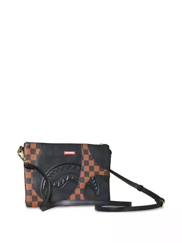 SPRAYGROUND Checkered Shark-mouth Clutch Bag