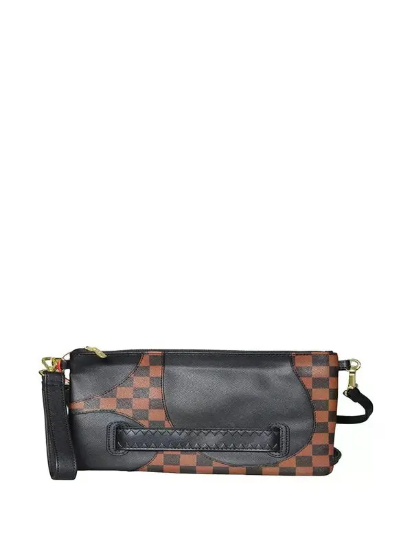 SPRAYGROUND Checkered Shark-mouth Clutch Bag