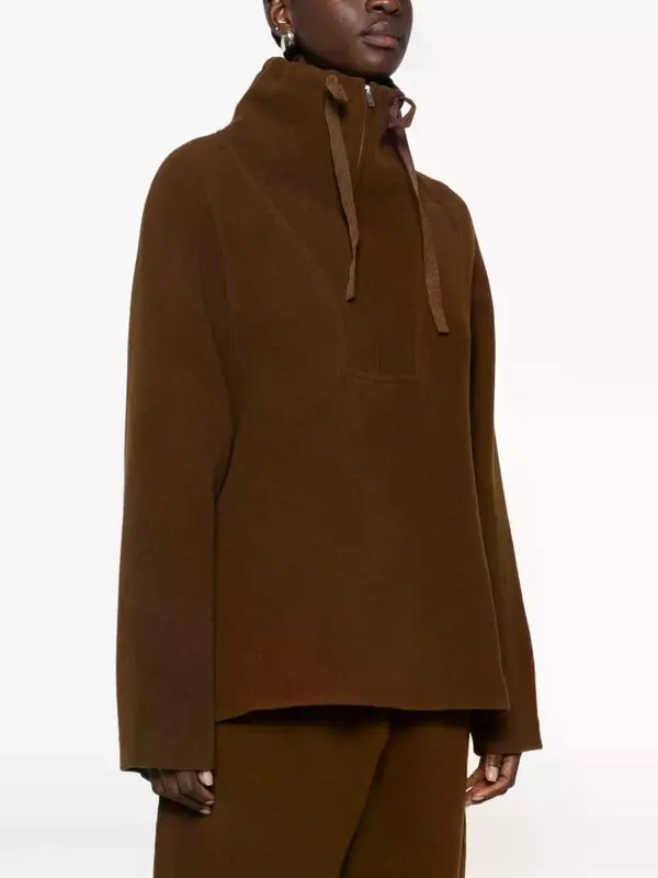 Studio Nicholson Quarter-zip Drawstring Sweatshirt