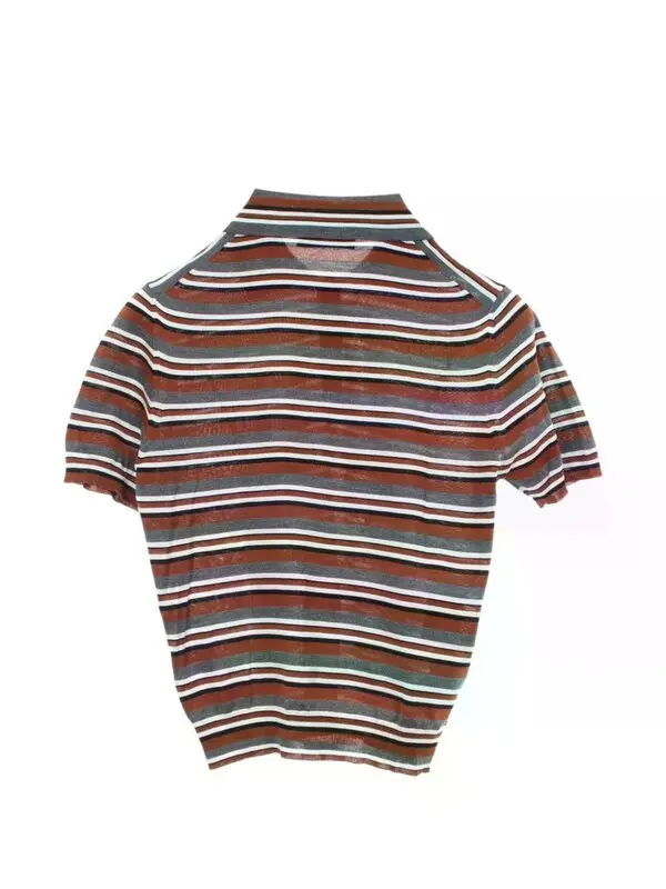 Prada 2010s Striped Polo Shirt