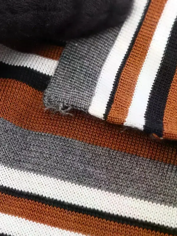 Prada 2010s Striped Polo Shirt
