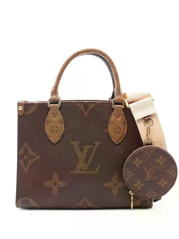 LOUIS VUITTON 2010s Pm On-the-go Monogram Giant Tote Bag - Brown
