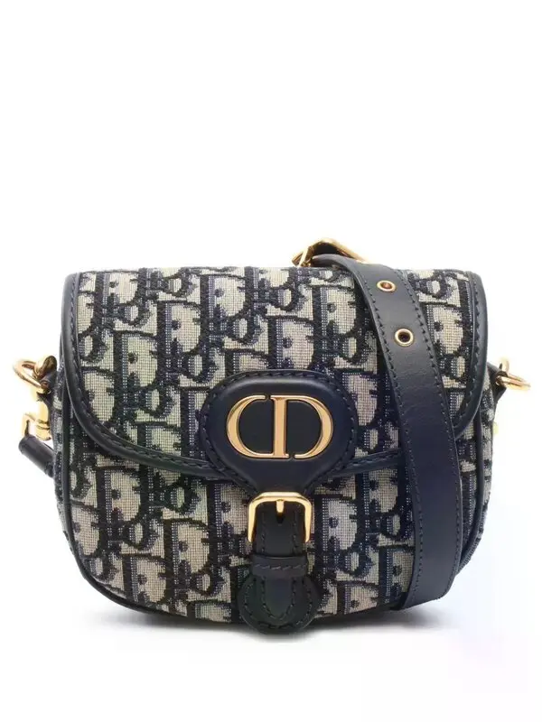 Dior 2010s Mini Bobby Oblique Cross Body Bag - Blue