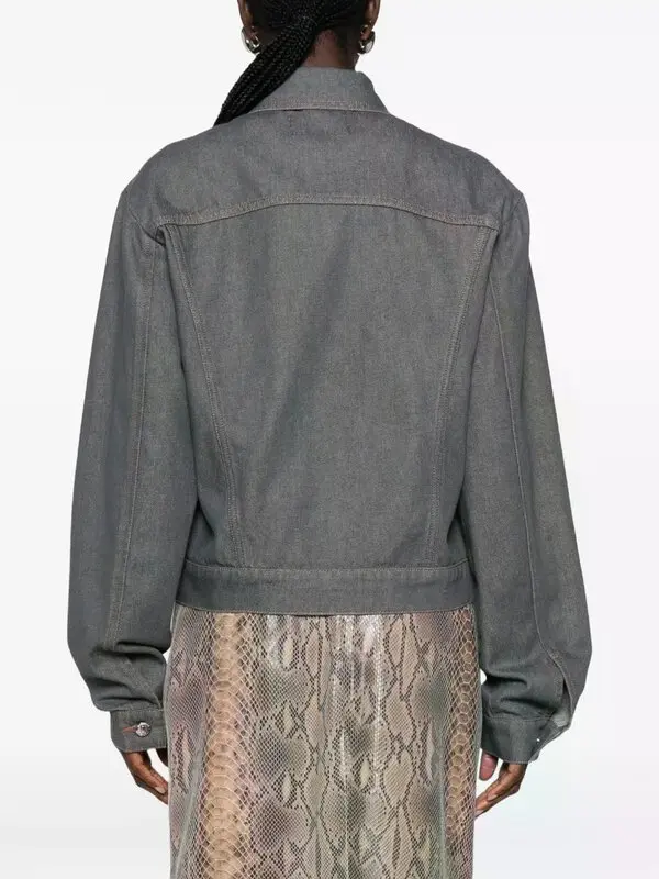 Sportmax Button-up Denim Jacket - Grey