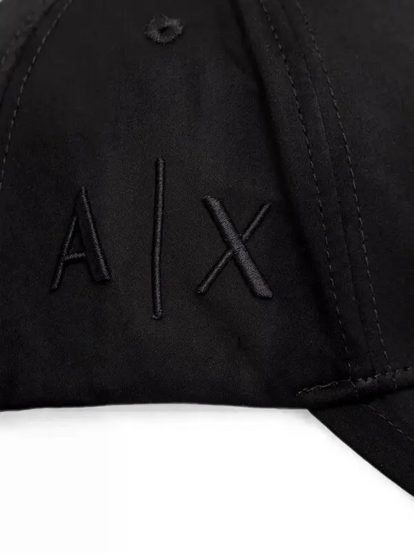 Armani Exchange Embroidered-logo Baseball Cap - Black