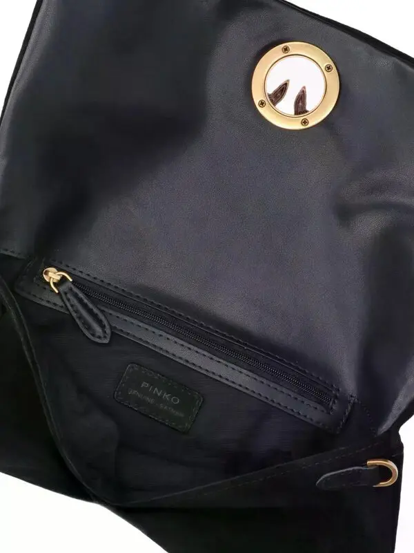 Pinko Suede Shoulder Bag - Black