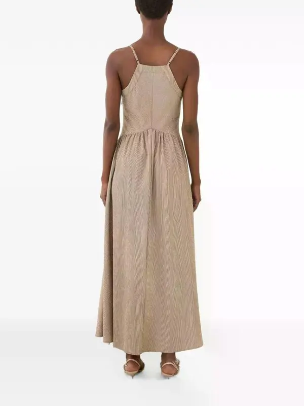 ELEH Button-up Flared Maxi Dress