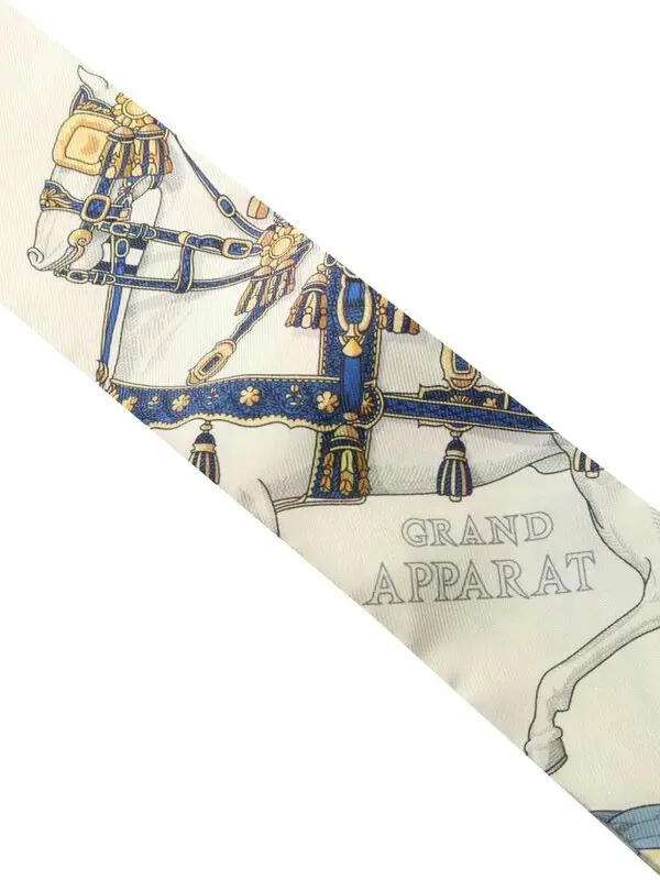 Hermès 2020s Grand Apparat Twilly Scarf - Neutrals