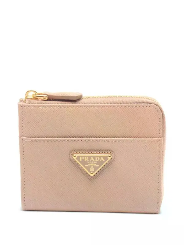 Prada 2020s Triangle Logo-plaque Coin Purse - Pink