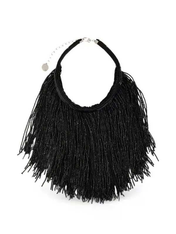 Emporio Armani Beaded Fringed Necklace