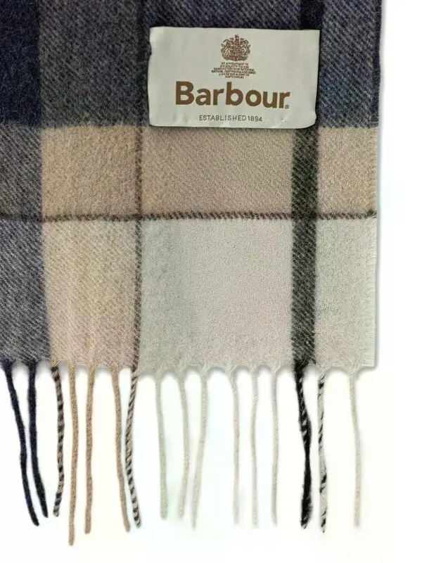 Barbour Tartan-check Fringed Scarf