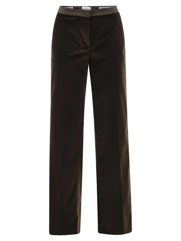 Peserico Straight-leg Stretch Velvet Trousers