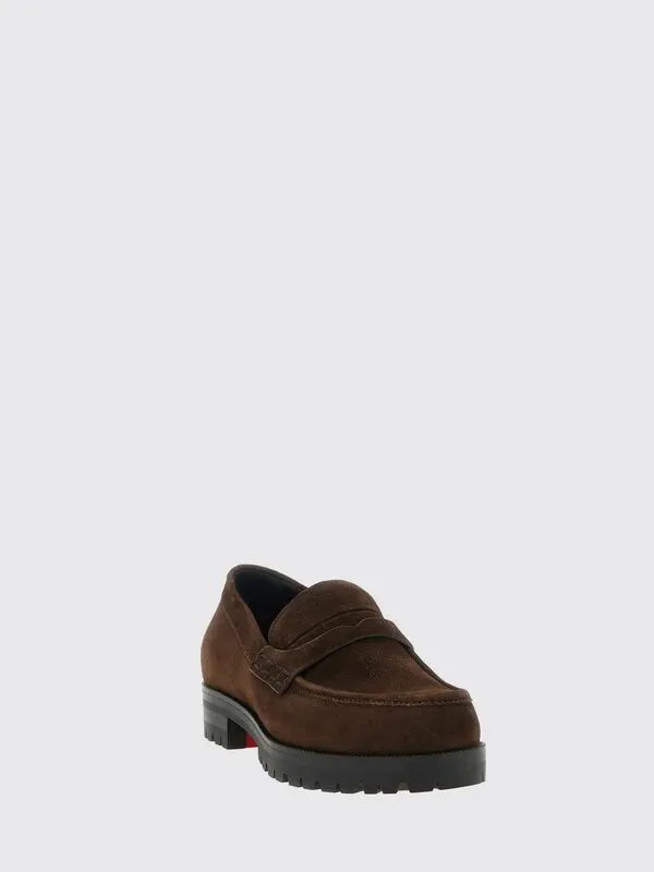 CHRISTIAN LOUBOUTIN Cavavin Suede Calfskin Penny Loafers