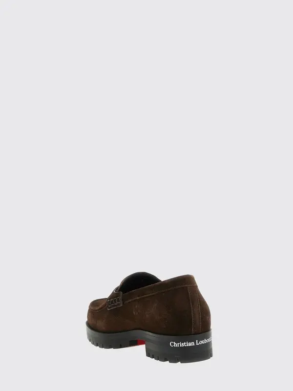CHRISTIAN LOUBOUTIN Cavavin Suede Calfskin Penny Loafers