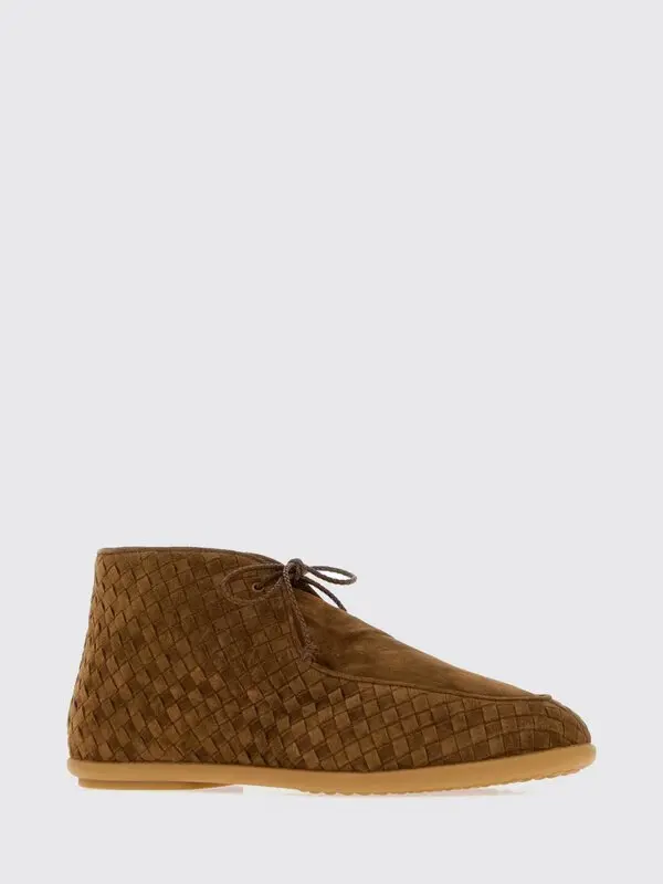 Bottega Veneta Suede Chukka Boots With Intrecciato Details