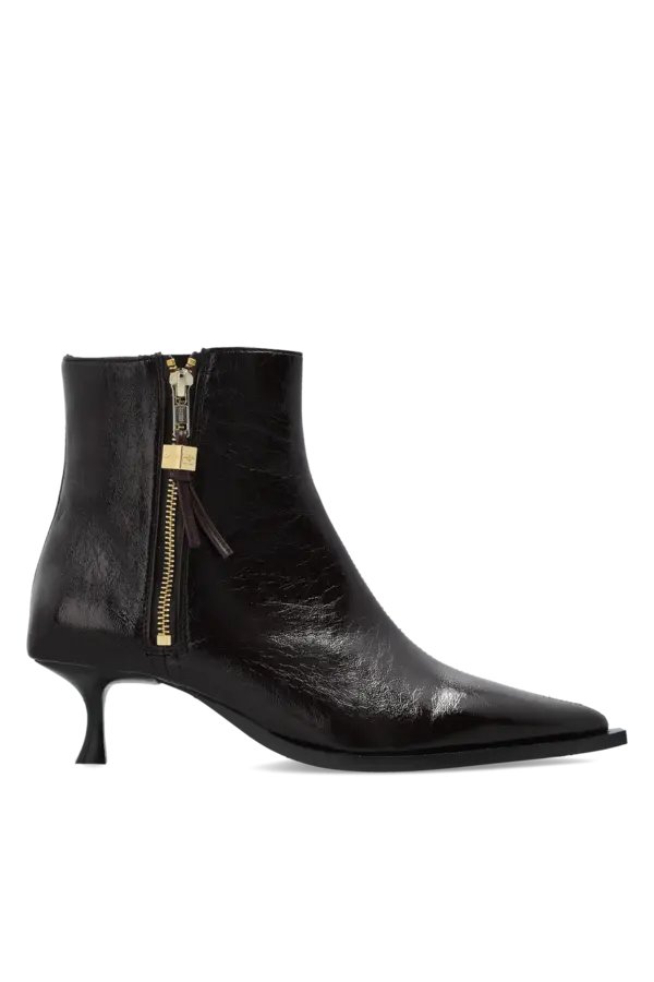 GANNI Heeled Ankle Boots - Black