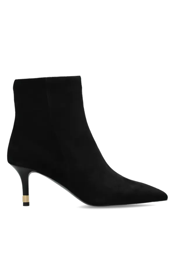 Furla Suede Heeled Ankle Boots ‘aria - Black