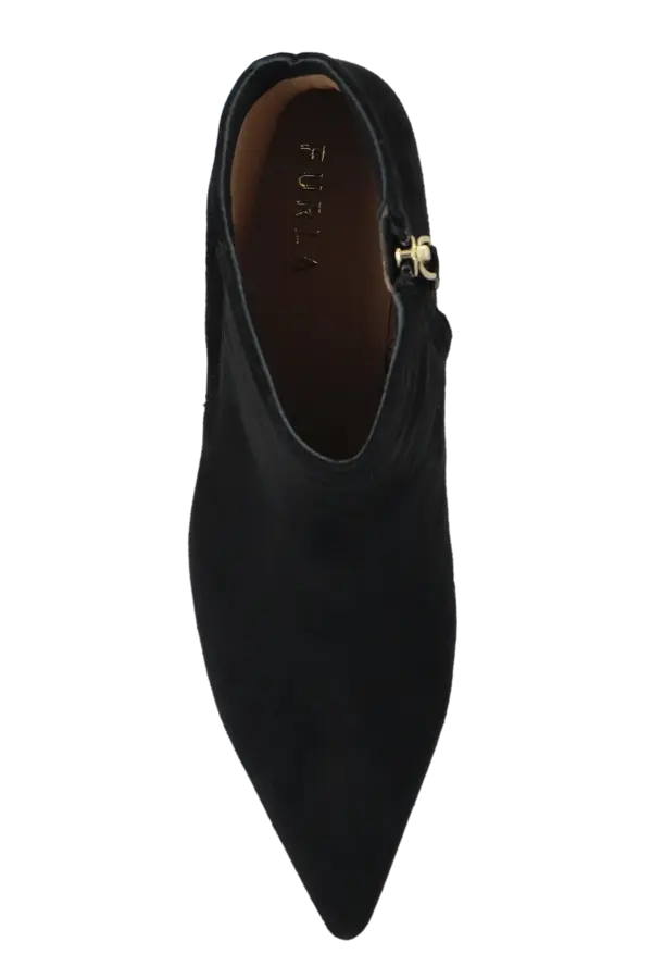 Furla Suede Heeled Ankle Boots ‘aria