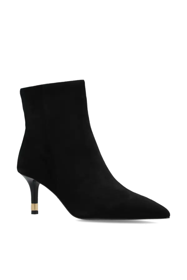 Furla Suede Heeled Ankle Boots ‘aria - Black