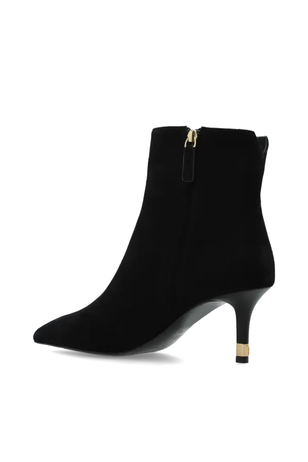 Furla Suede Heeled Ankle Boots ‘aria - Black