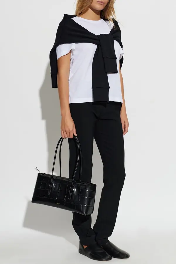 TOTEME Cotton T-shirt With Embroidered Logo