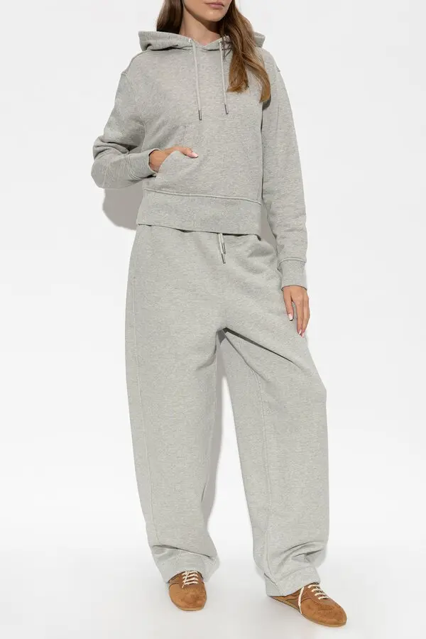 AMI Paris Straight-leg Sweatpants - Grey