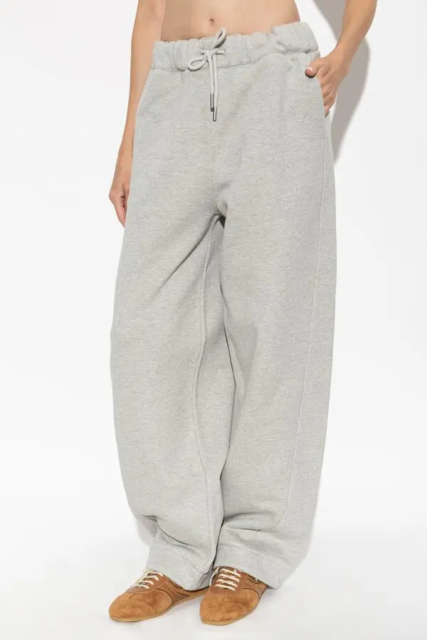 AMI Paris Straight-leg Sweatpants - Grey