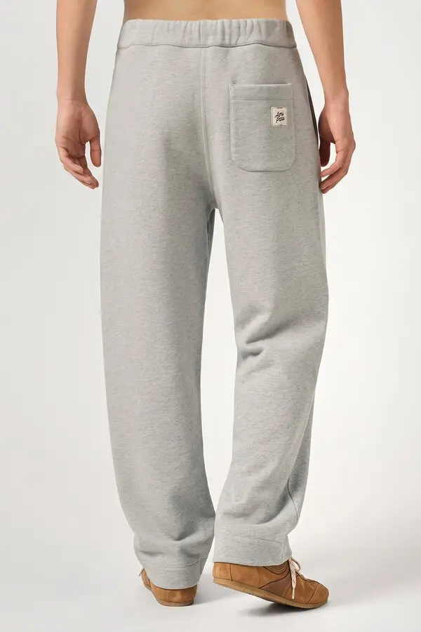 AMI Paris Straight-leg Sweatpants - Grey