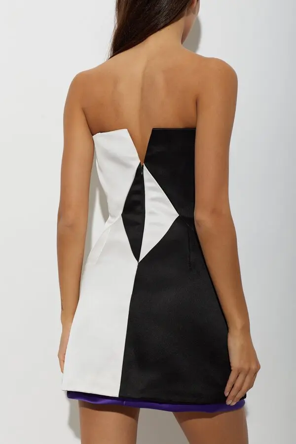 Versace Silk Off-shoulder Mini Dress - White