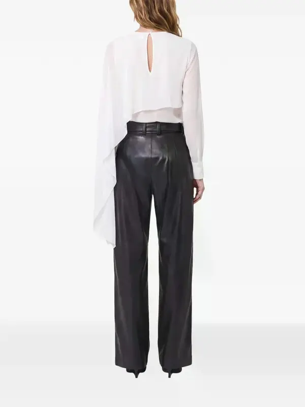 NICHOLAS Layered Asymmetric-drape Blouse - White