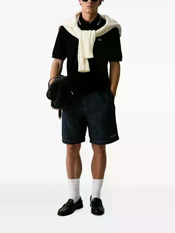 Armani Exchange Logo-embroidered Tipped Polo Shirt