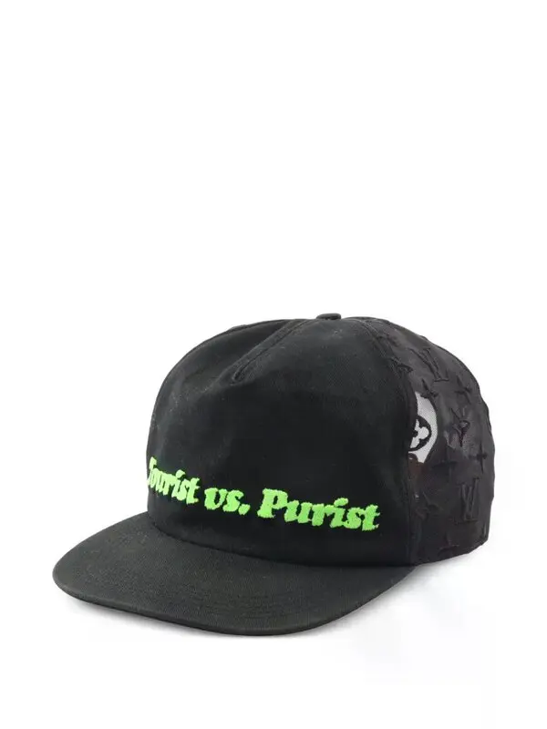 LOUIS VUITTON 2021 Message Mesh-panel Baseball Cap - Black
