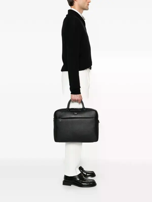 BOSS Pebbled-texture Briefcase