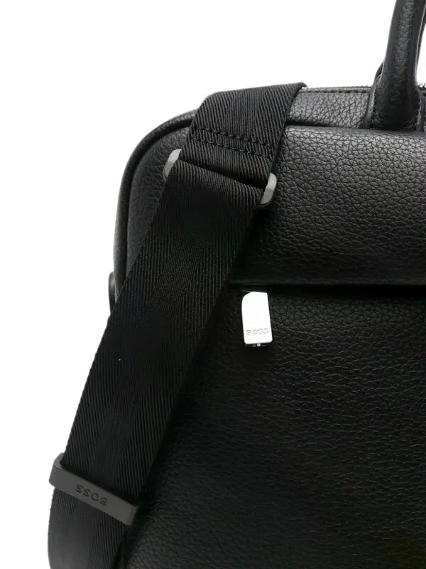 BOSS Pebbled-texture Briefcase