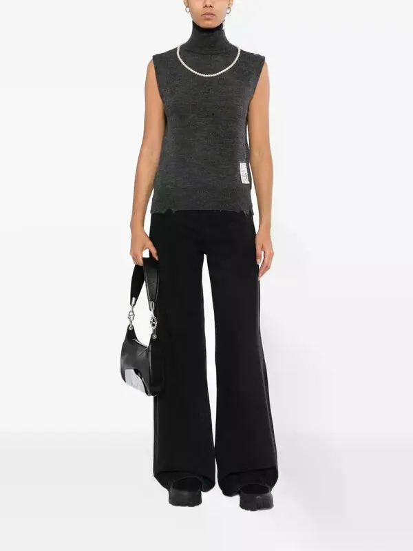 Mihara Yasuhiro Distressed Roll-neck Top