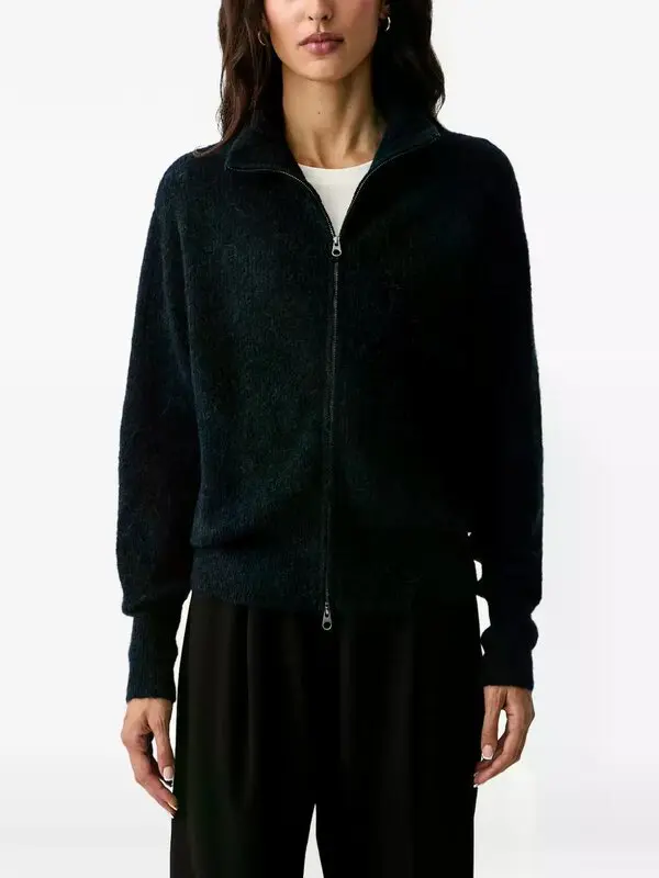 MOS MOSH Thora Zip-up High-neck Cardigan