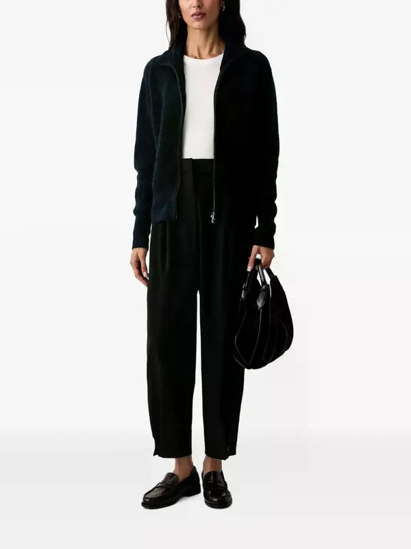 MOS MOSH Thora Zip-up High-neck Cardigan