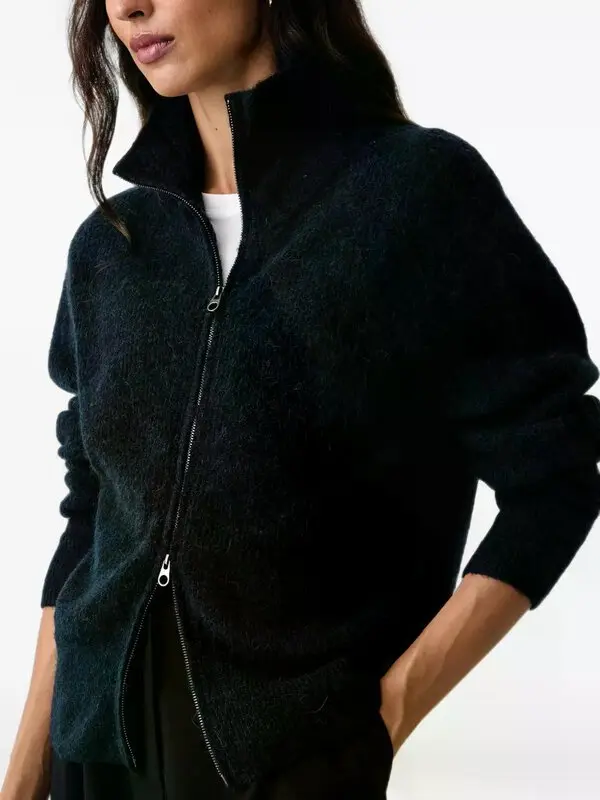 MOS MOSH Thora Zip-up High-neck Cardigan
