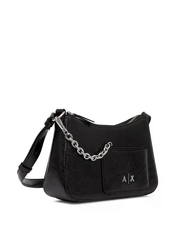 Armani Exchange Mini Logo-plaque Crinkled-finish Tote Bag