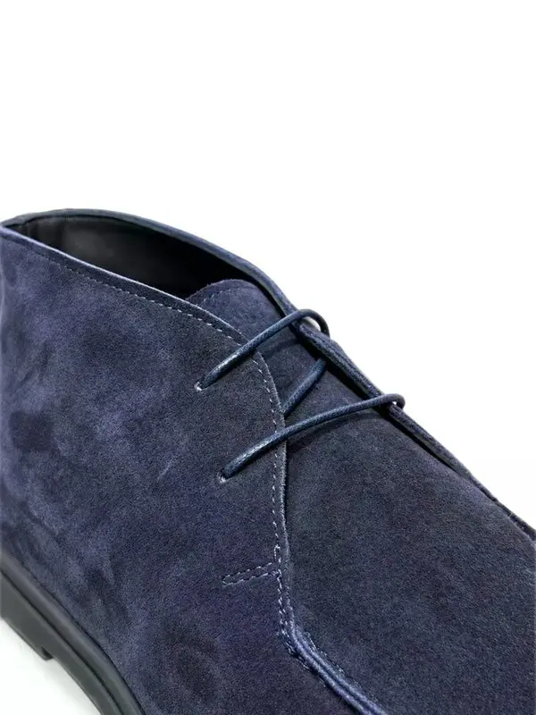POCHE PARIS Cipele Lace-up Suede Boots - Blue