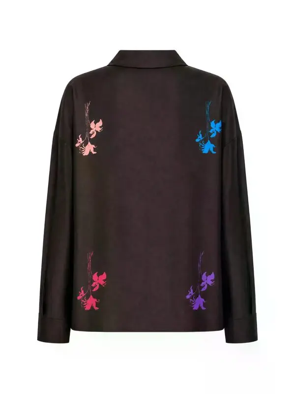 CO.GO Floral-print Silk Shirt