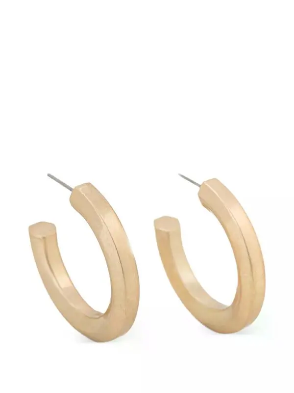 ALLSAINTS Hexagonal-profile Hoop Earrings - Gold