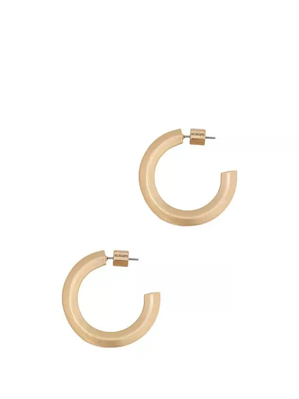 ALLSAINTS Hexagonal-profile Hoop Earrings - Gold