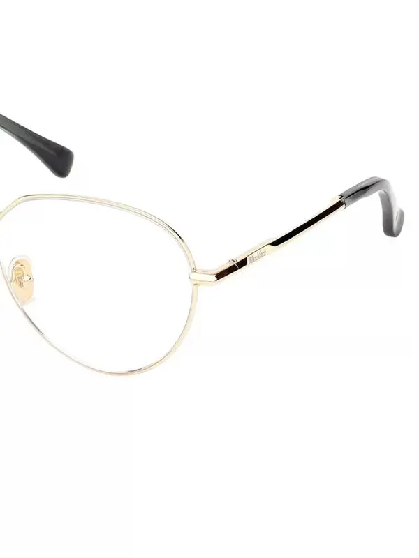 Max Mara Metallic Oval-framed Glasses