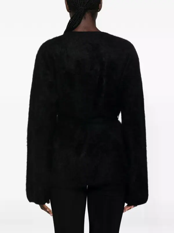 Soft Goat Belted Brushed-finish Sweater