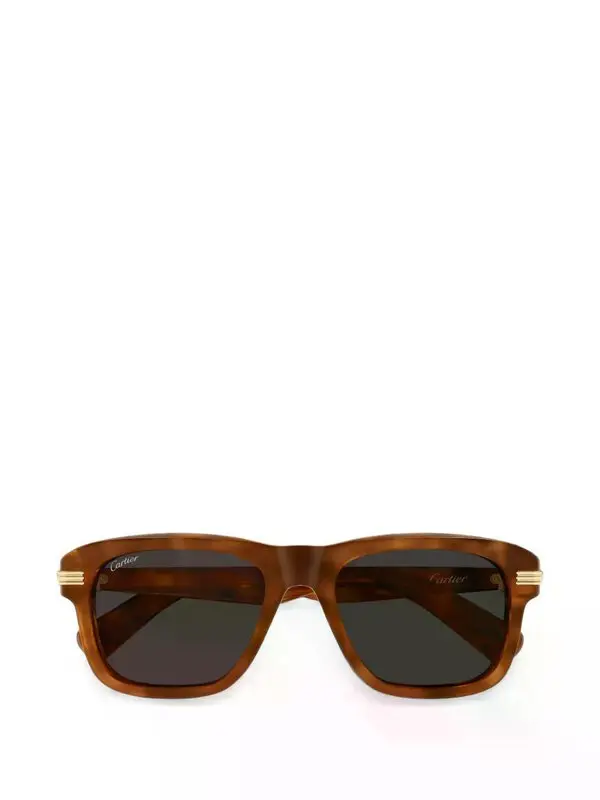 Cartier Tortoiseshell-effect Sunglasses - Brown