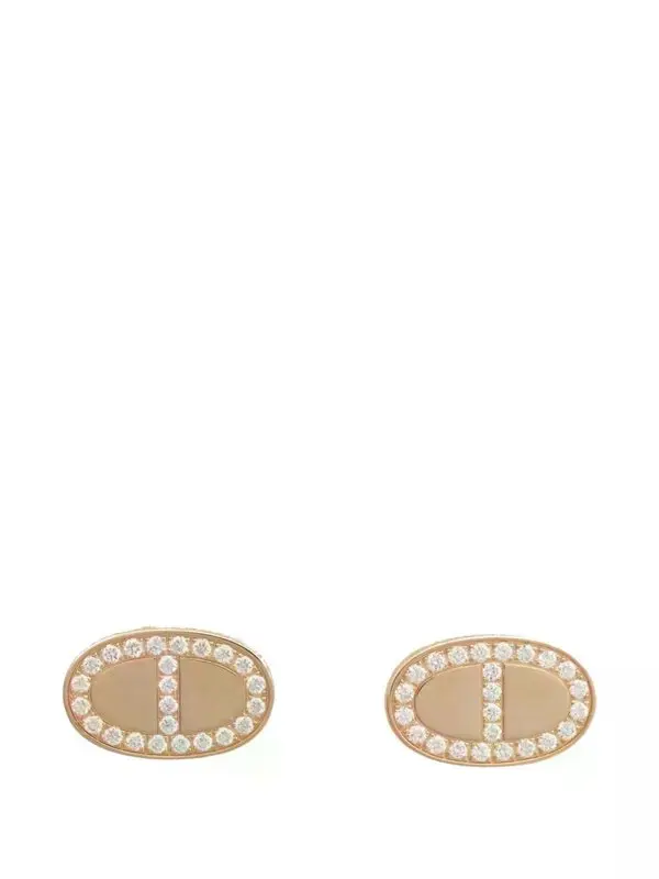Hermès 2010s Chaine D'ancre Contour Earrings - Pink