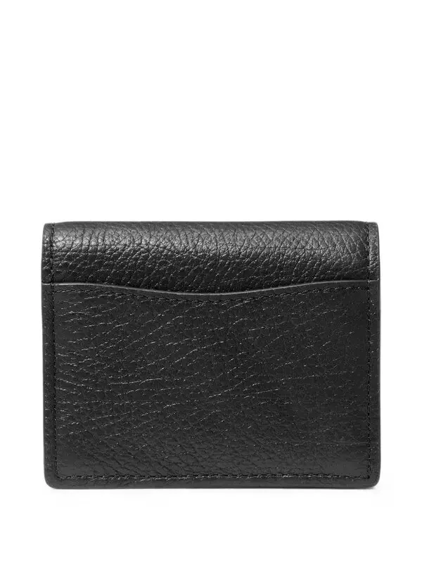 Michael Kors Logo-plaque Pebbled Leather Wallet - Black